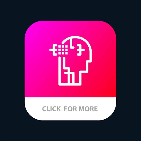 Artificial Human Man Head Mobile App Button Android And Ios Glyph