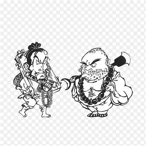 手绘简笔画林冲和鲁智深PNG图片素材下载 图片编号8179167 PNG素材网
