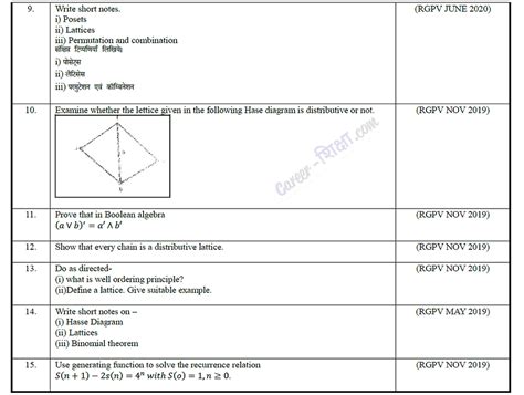 Important RGPV Question Discrete Structure DS CS CSIT III Sem CSE CSIT