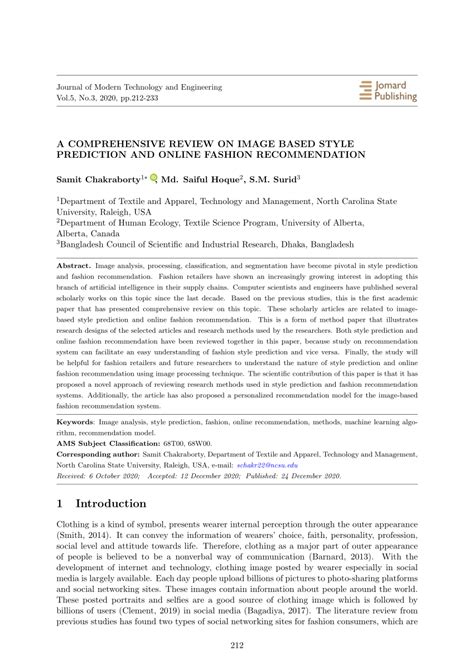 Pdf A Comprehensive Review On Image Based Style Prediction And Online