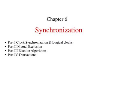 Ppt Synchronization Powerpoint Presentation Free Download Id2952741