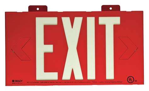 Exit Sign Exit 8 1 4 X15 1 4 Grainger