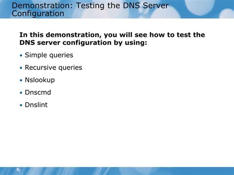 ppt module 2 configuring and troubleshooting dns powerpoint