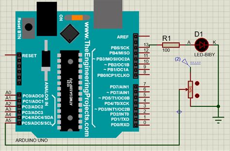 Mengontrol Kecerahan Led Dengan Potensiometer