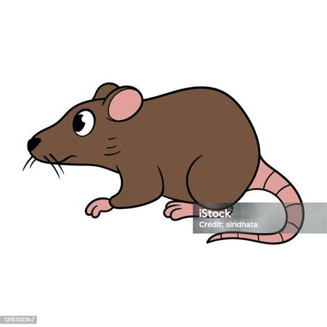 Cartoon Brown Mouse Vector Illustration Stock Illustration Download