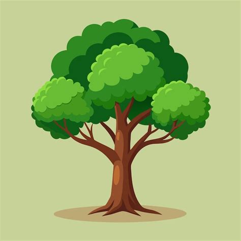 Premium Vector Trees Isolated On White Background