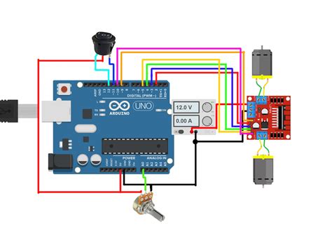arduino l298n dc motor sürücü motor hız ve yön kontrol kartı ders