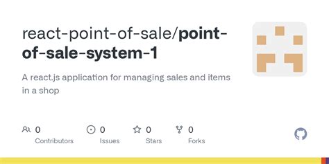 Github React Point Of Salepoint Of Sale System 1 A Reactjs