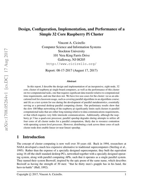 Pdf Design Configuration Implementation And Performance Of A