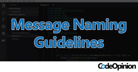 Message Naming Guidelines Codeopinion