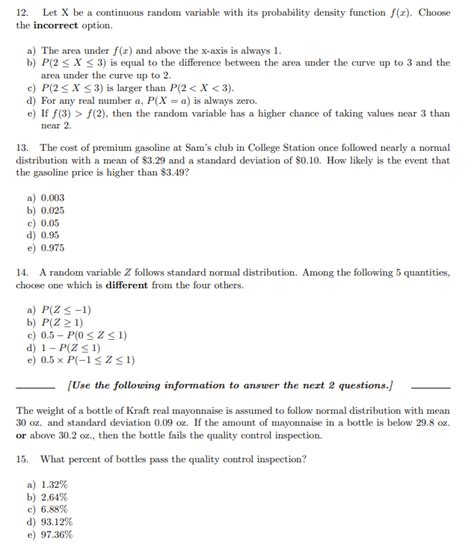 Solved 12 Let X Be A Continuous Random Variable With Its