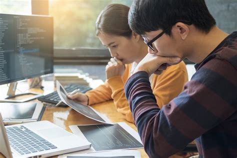 Premium Photo Programmer Coding Software Development Working Project It