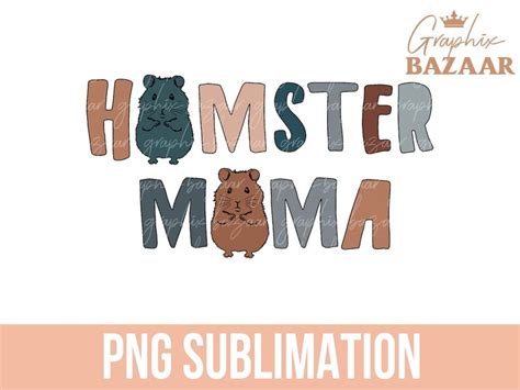 Hamster Mom PNG Boho Hamster Mama Sublimation File Hamster Trendy PNG Designs Hamster Owner Cut