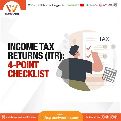 Income Tax Returns Itr 4 Point Checklist By Academy Tax4wealth Medium