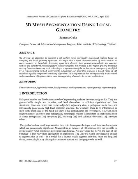 pdf 3d mesh segmentation using local geometry dokumen tips