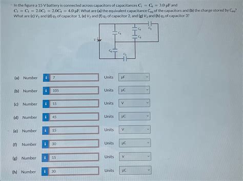 Solved In The Figure A 15v ﻿battery Is Connected Across