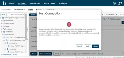 Connection Fail Ifs Rest Partner Connector In Boomi Ifs Community