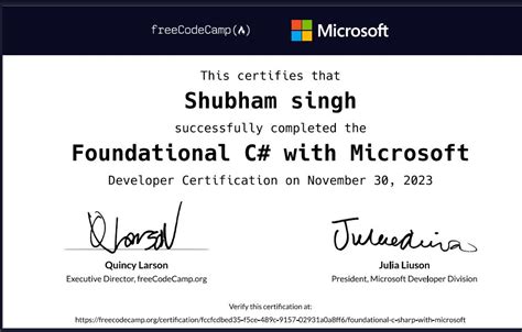 Shubham Singh On Linkedin Csharp Programming Certificatecompletion Softwaredevelopment