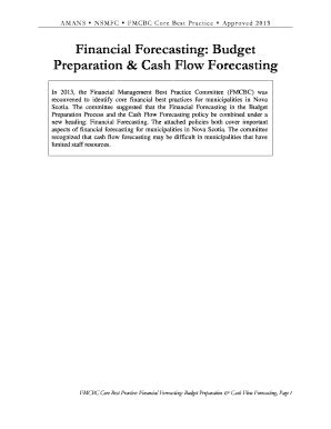 Fillable Online Financial Forecasting Budget Fax Email Print PdfFiller