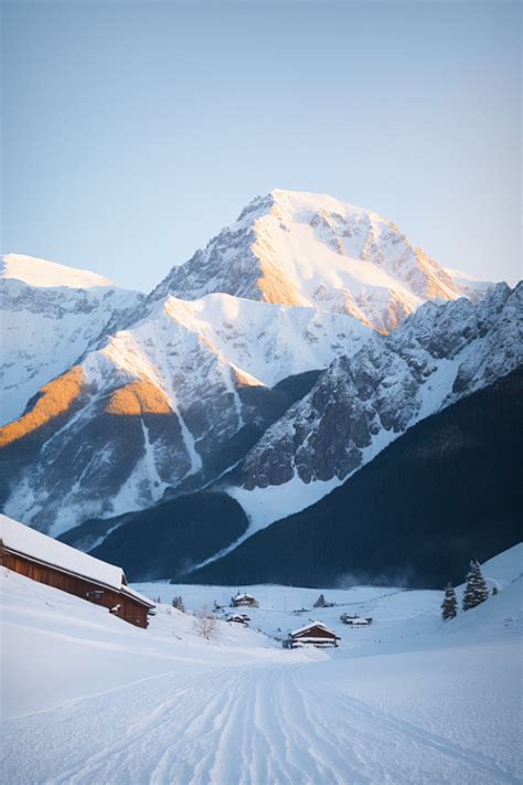 雪域高原山峰雪山风景摄影图