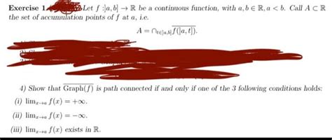 Exercise 1 Let F A B R Be A Continuous Function Chegg Com