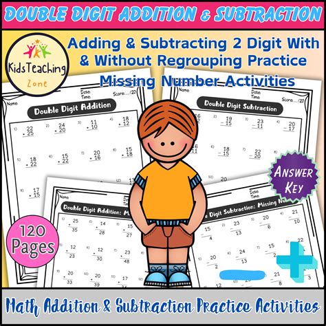 2 Digit Addition And Subtraction With And Without Regrouping Missing