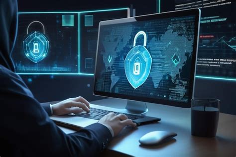 Cyber Security Concept And Digital Data Protection Premium Ai Generated Image