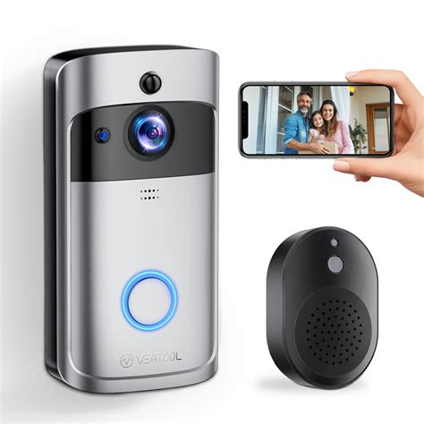 Veat00l Doorbell Camera Wireless 1080p Video Doorbell With Chime