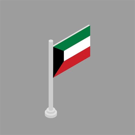 Premium Vector Illustration Of Kuwait Flag Template