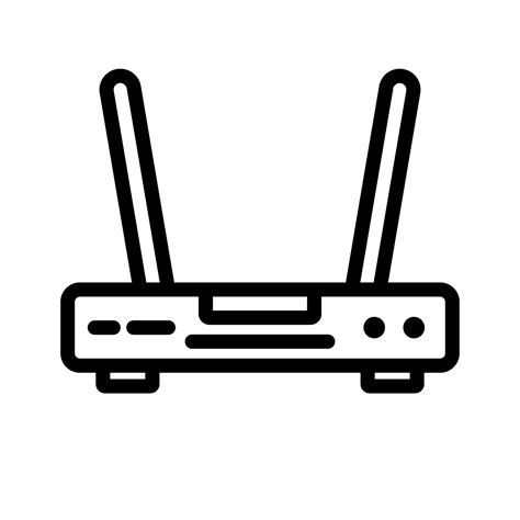 Simple Wi Fi Router Icon Network Connection Device Vector 26730245