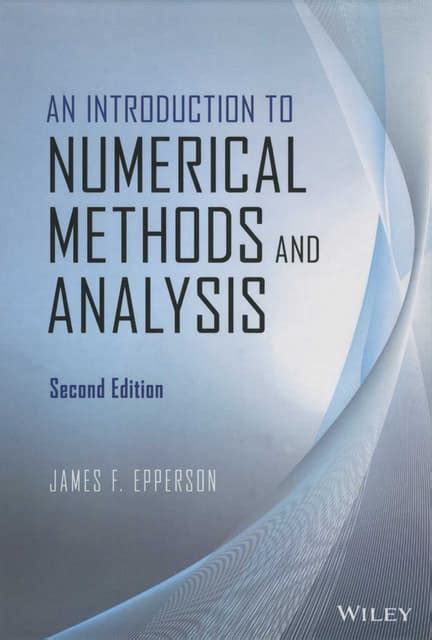 James F Epperson An Introduction To Numerical Methods And Analysis Pdf