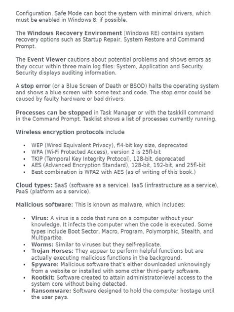 Comptia A Cheat Sheet Pdf