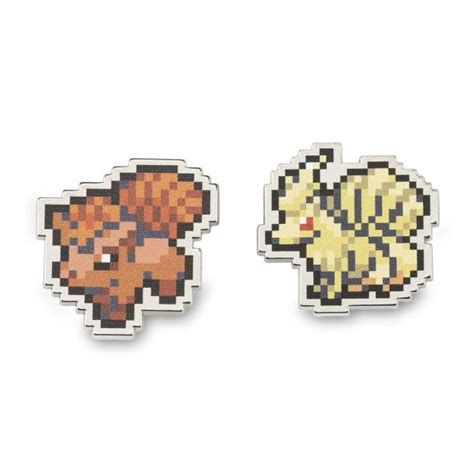 Vulpix And Ninetales Pokémon Pixel Pins 2 Pack Pokémon Center Uk