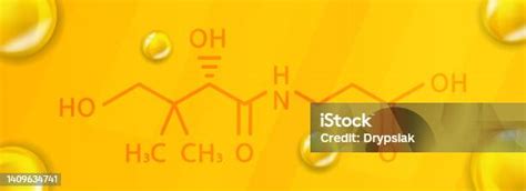 비타민 B5 화학 공식 비타민 B5 현실적인 화학 분자 구조 3차원 형태에 대한 스톡 벡터 아트 및 기타 이미지 3차원 형태 건강관리와 의술 건강한 식생활 Istock