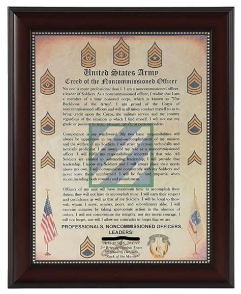 Better Us Army Nco Creed Of The Noncommissioned Officer Aged Etsy