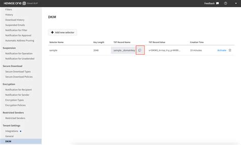 Configure DKIM Record HENNGE One Help Center