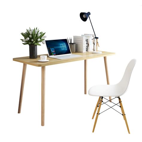 北欧实木书桌家用电脑桌儿童写字桌笔记本电脑桌学习桌简约办公桌 虎窝淘