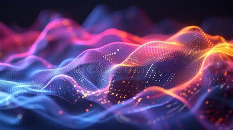 Vibrant Audio Wave Display On Dark Backdrop Stock Illustration Illustration Of Visualization