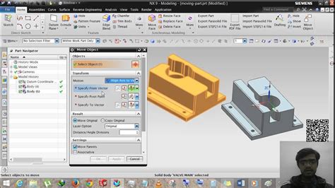 Siemens Nx How To Move Object Part 2 Youtube