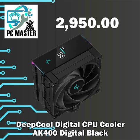 DeepCool Digital CPU Cooler AK400 Black And White Computers Tech Parts Accessories