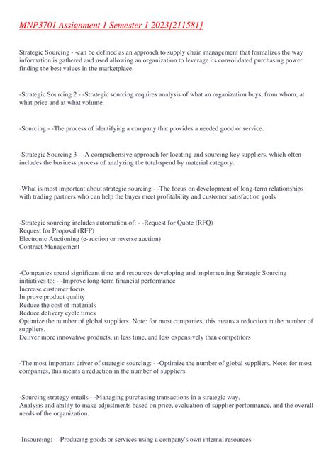 Mnp3701 Assignment 1 Semester 1 2023 211581 Browsegrades