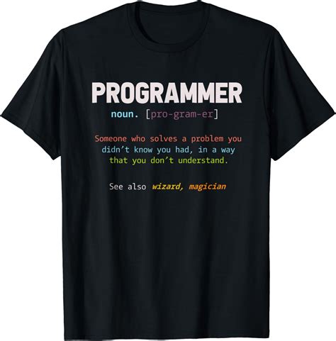 Programming Funny Computer Geek T Definition Programmer T Shirt