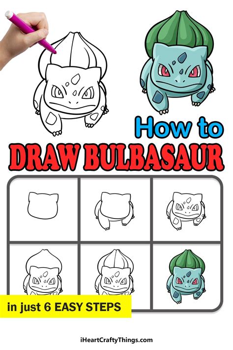 How To Draw Bulbasaur A Step By Step Guide Pokemon Drawings Easy Pokemon Drawings Cute
