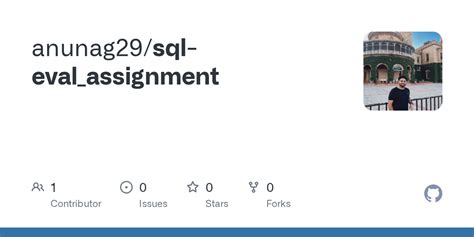 Github Anunag29sql Evalassignment