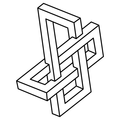 Optical Illusion Unreal Geometric Object Vector Impossible Figure Sacred Geometry Op Art