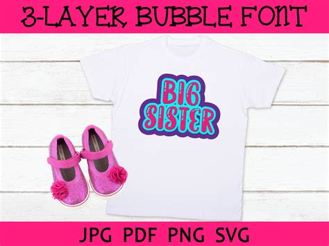 Bubble Outline Font Svg Layer Font Svg Bubble Font Etsy