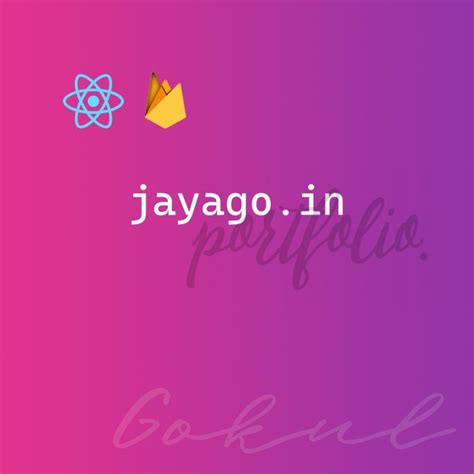 gokul kumar jayaram on linkedin portfolio created using react and
