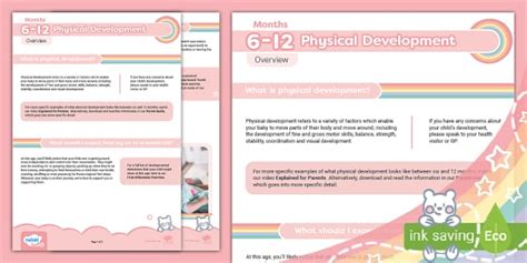6 12 Months Physical Development Overview