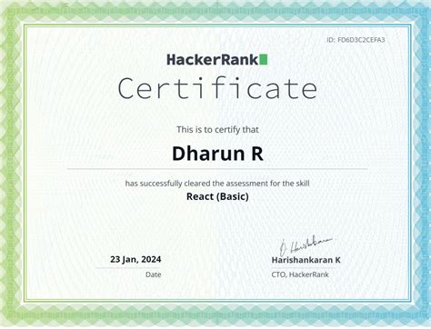Earned React Basic Certificate Dharun R Posted On The Topic Linkedin
