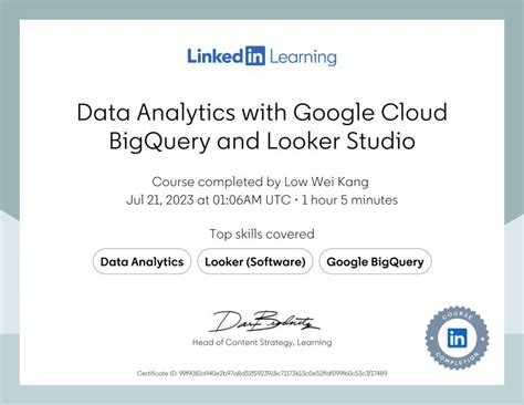 Low Wei Kang On Linkedin Certificate Of Completion